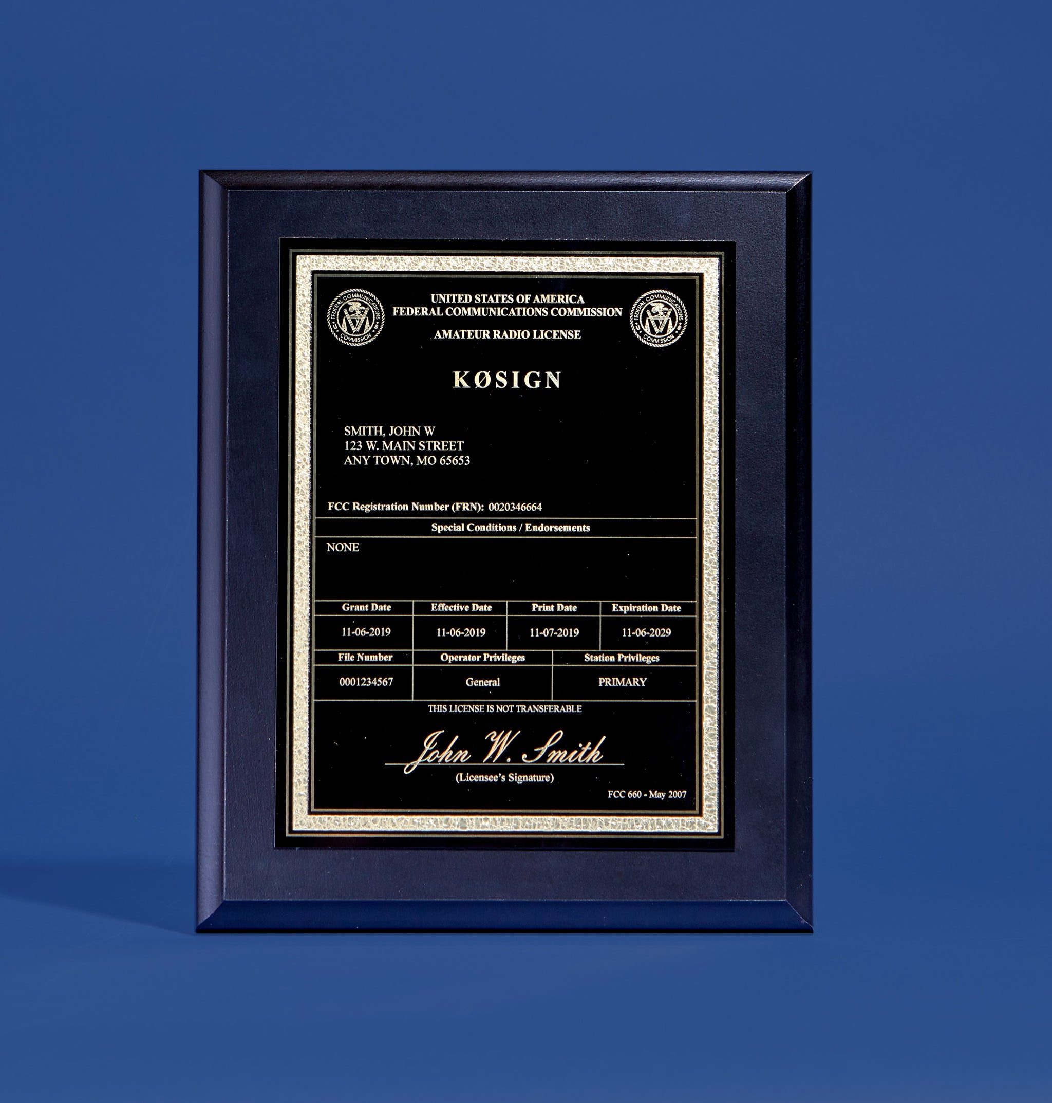 Amateur Radio License Plaque with YOUR Call Sign! – Ham Radio Prep